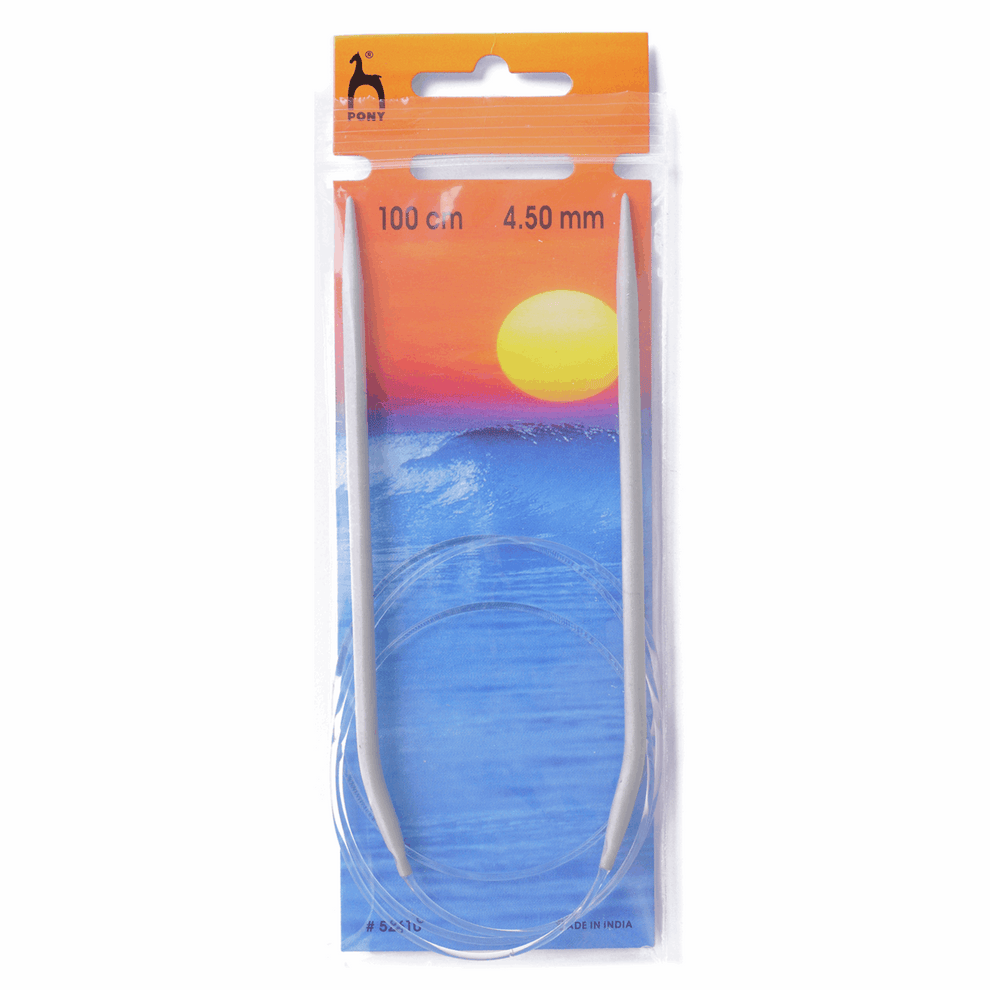 Pony knitting Pins: Circular: Fixed: Classic: 100cm x 4.50mm – The ...